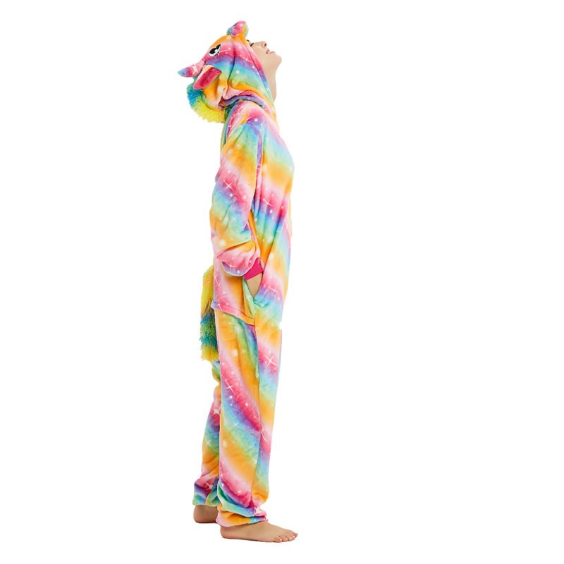 Colorful Rainbow Unicorn Onesie For Adult Animal Kigurumi Pajamas ...