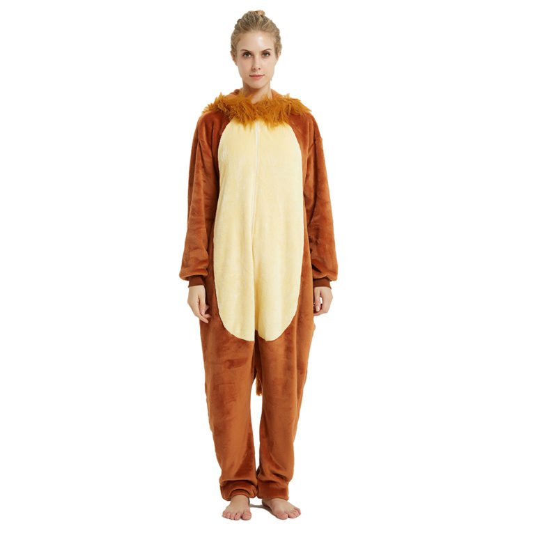 Adult Lion Onesie Women Men Kigurumi Animal Costumes Pajamas - Allonesie
