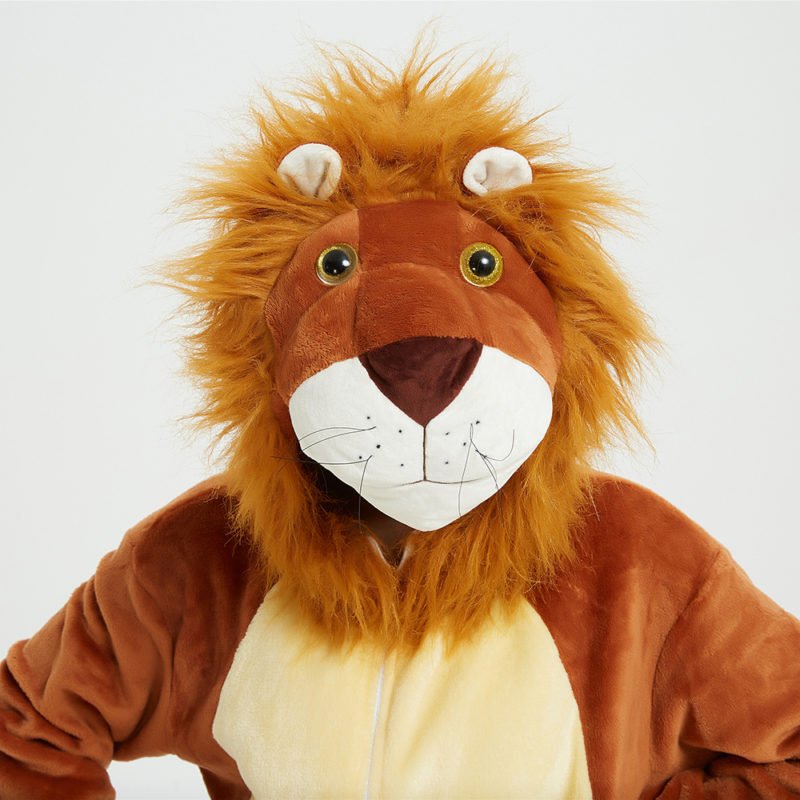 Adult Lion Onesie Women Men Kigurumi Animal Costumes Pajamas - Allonesie