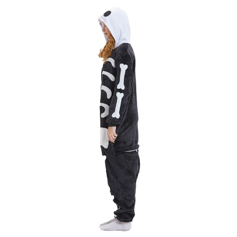 Skeleton Onesie Kigurumi Pajamas Halloween Costumes for Women Men ...