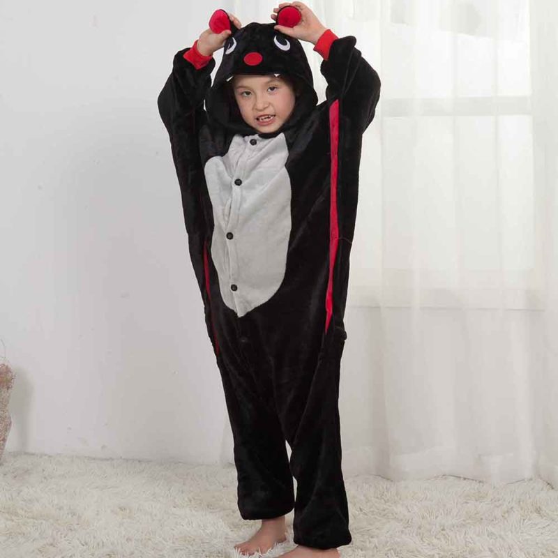 Black Bat Onesie Baby Kids Toddler Kigurumi Pajama Cosplay Party ...