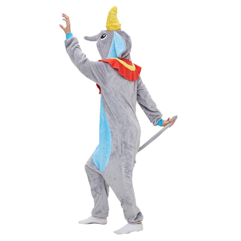 Cute Dumbo Elephant Onesie for Adult Women Men Kigurumi Animal Costumes ...