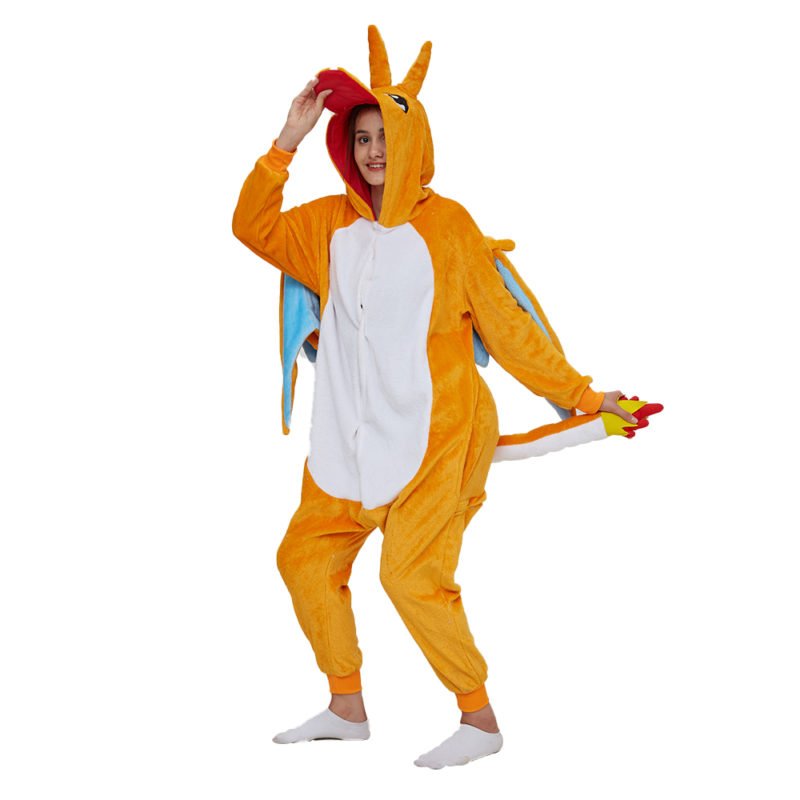 Pokemon Fire Dragon Onesie Halloween Charmander Kigurumi Costumes ...