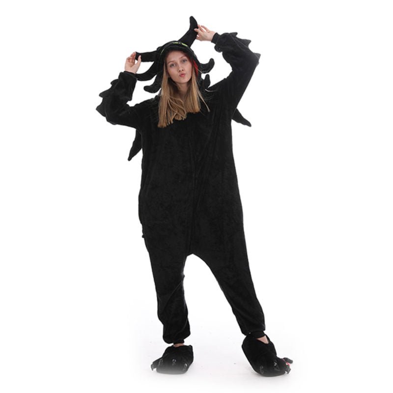 Toothless Onesie Dragon Kigurumi Pajamas for Adult Animal Onesies ...