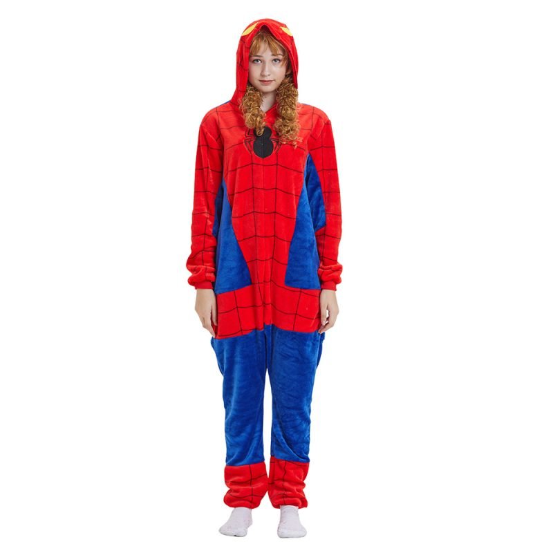 Spiderman Onesie Pajamas for Adults Women & Men Halloween Costumes
