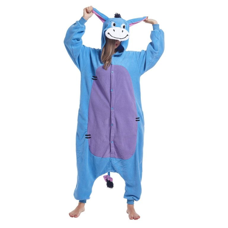 Winnie The Pooh Eeyore Costume for Adult Eeyore Onesie Pajamas